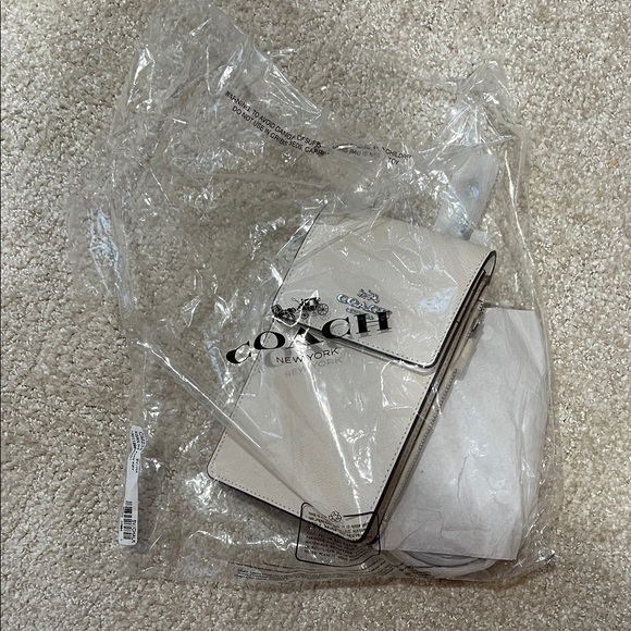 Coach | Bags | Coach Ivory Leather Wallet Crossbody Bag | Poshmark